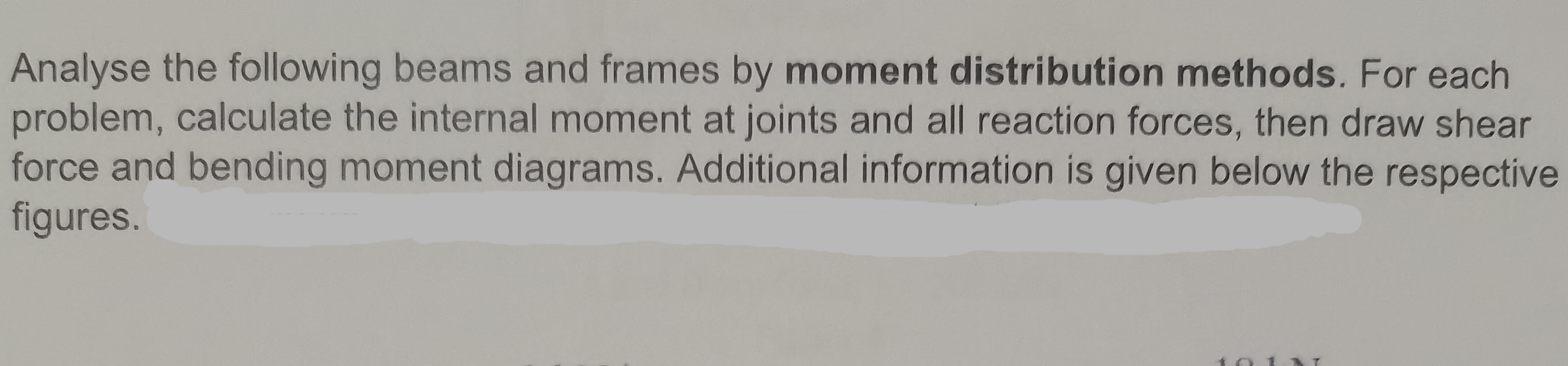 Solved Analyse the following beams and frames by moment | Chegg.com