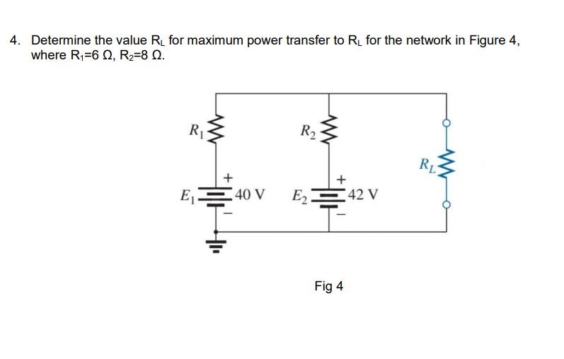 Solved Determine the value RL for maximum power transfer to | Chegg.com