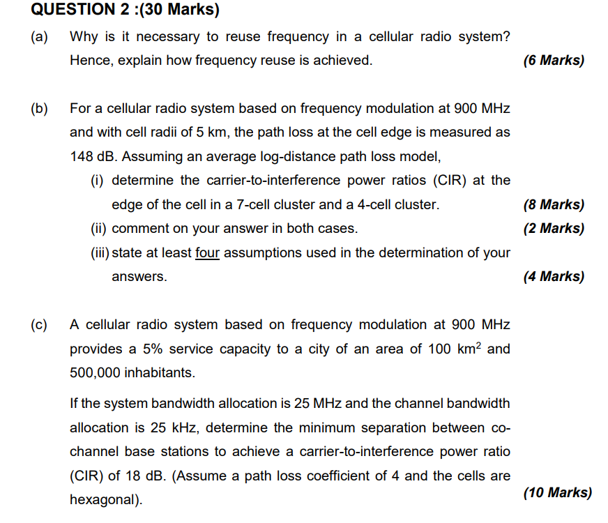 Solved QUESTION 2 :(30 Marks) (a) Why is it necessary to | Chegg.com