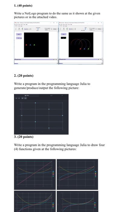 Solved 1 40 Points Write A Netlogo Program To Do The Same