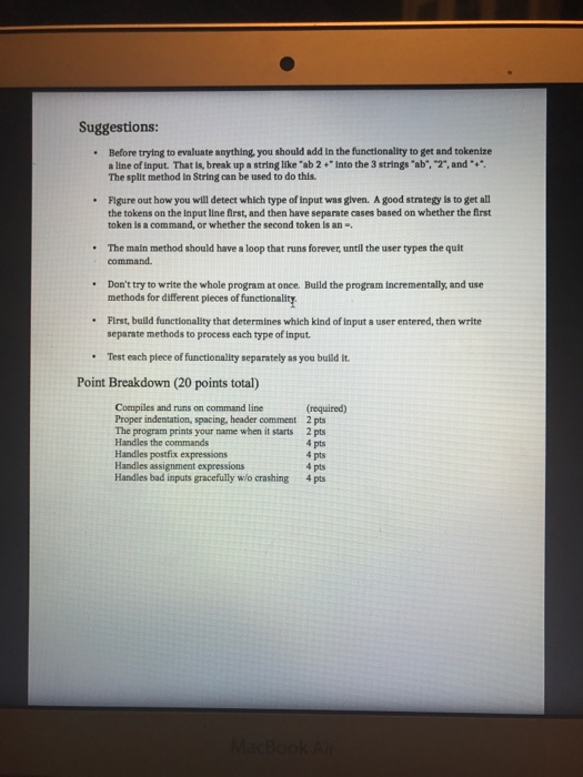 Solved Program: Integer Postfix Calculator In this program, | Chegg.com