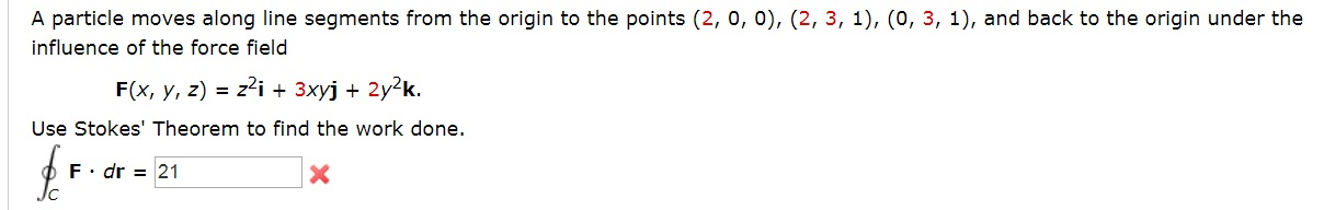 Solved A particle moves along line segments from the origin | Chegg.com