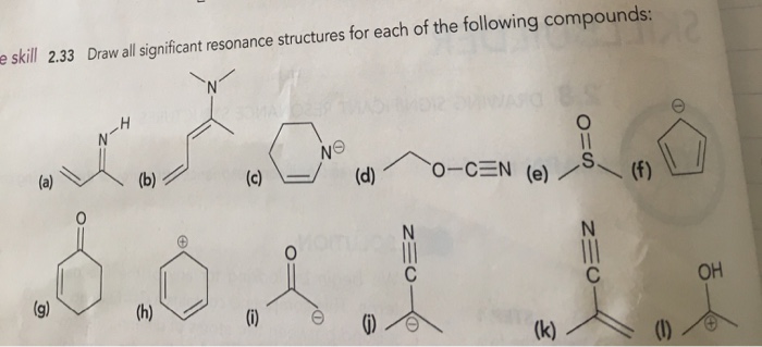Solved Draw all significant resonance structures for each of | Chegg.com