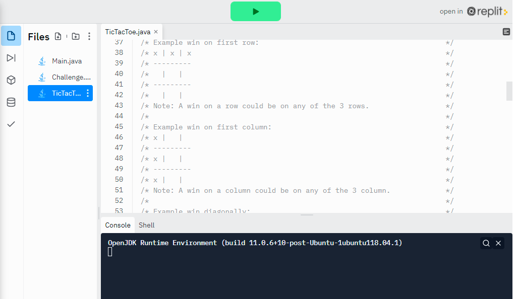 Solved open in replit: E Files : > DI Main.java | Chegg.com