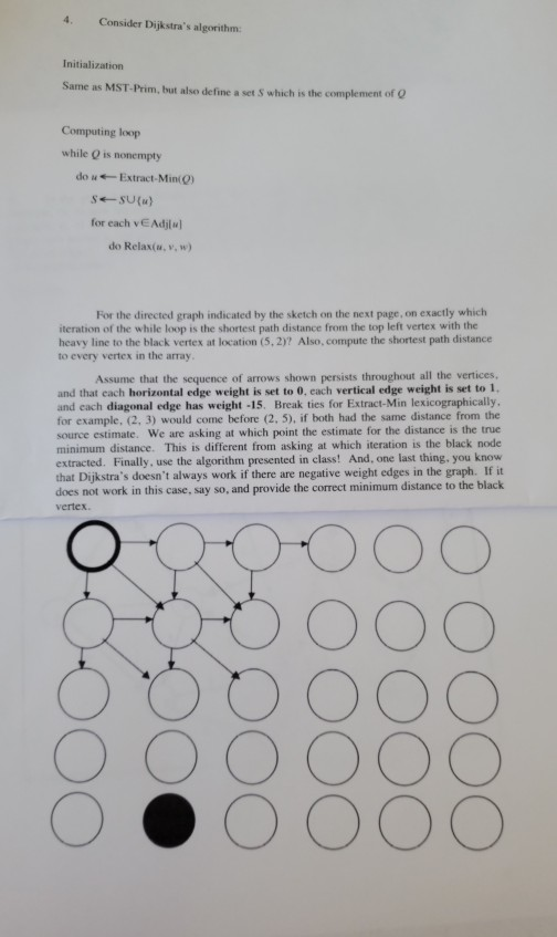 4 Consider Dijkstras Algorithm Initialization Same 1405
