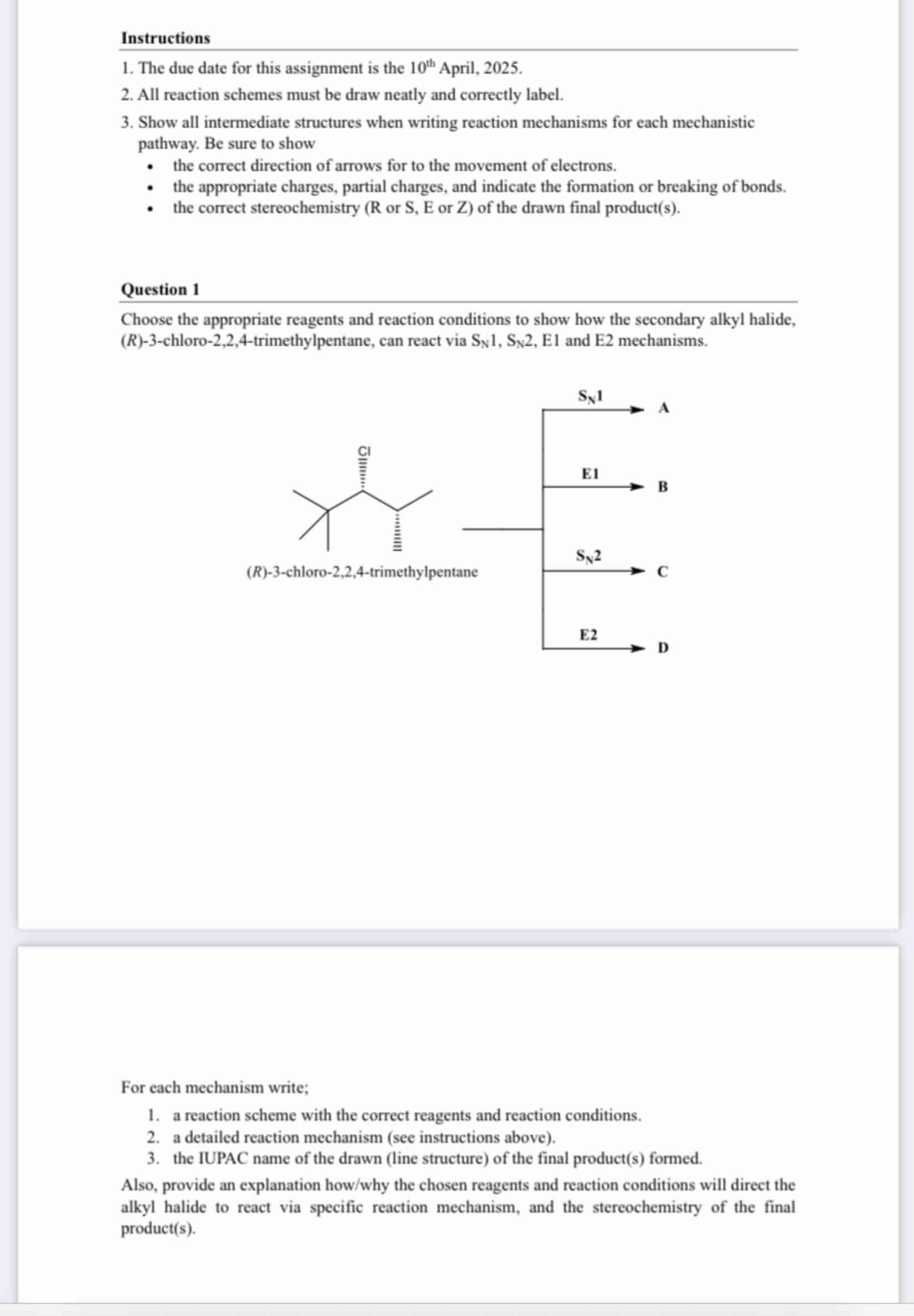 Solved All reaction schemes must be draw neatly and | Chegg.com