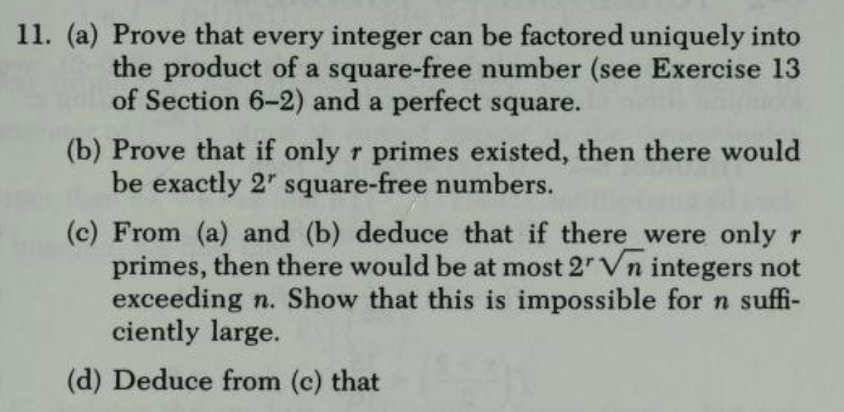 Solved 1. (a) Prove that every integer can be factored | Chegg.com
