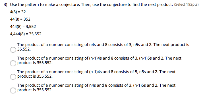 Solved 3 Use The Pattern To Make A Conjecture Then Use 