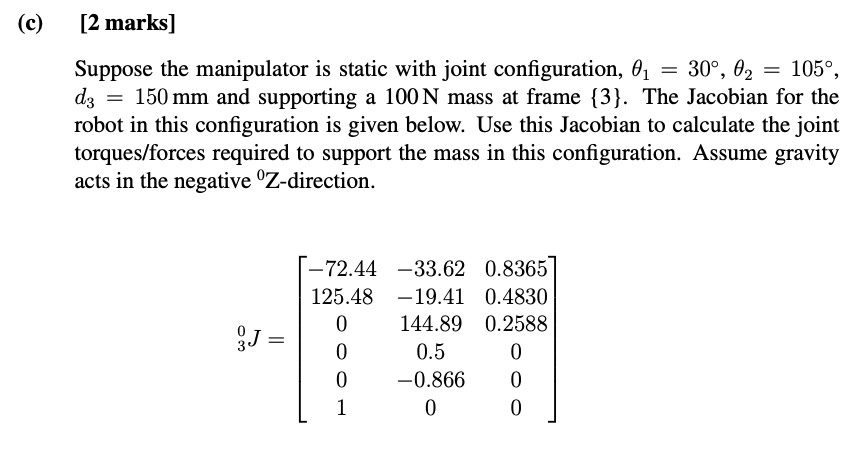 Figure 4 shows an RRP robotics manipulator with | Chegg.com
