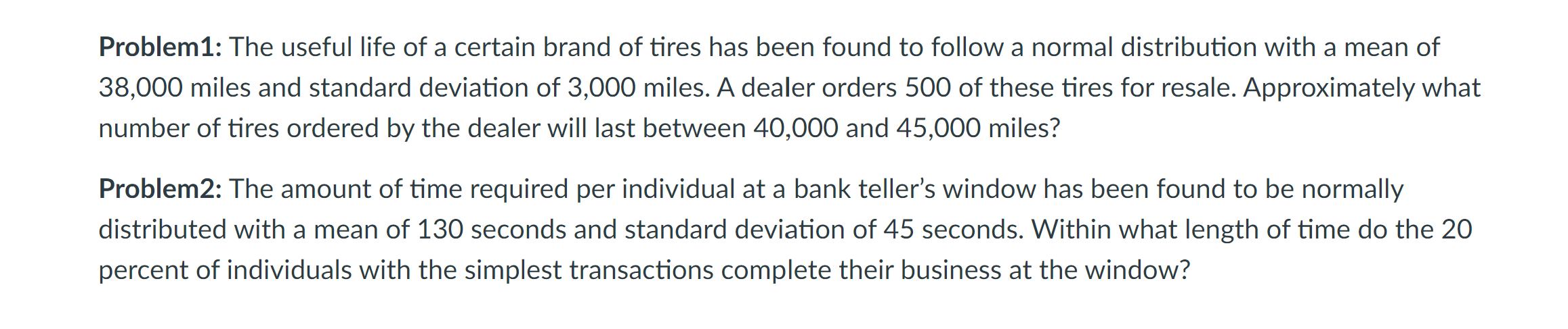 Solved Using Excel, solve the 2 problems. Make sure to | Chegg.com
