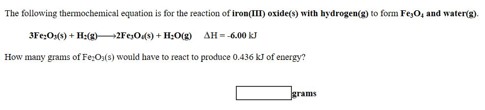 Solved The following thermochemical equation is for the | Chegg.com
