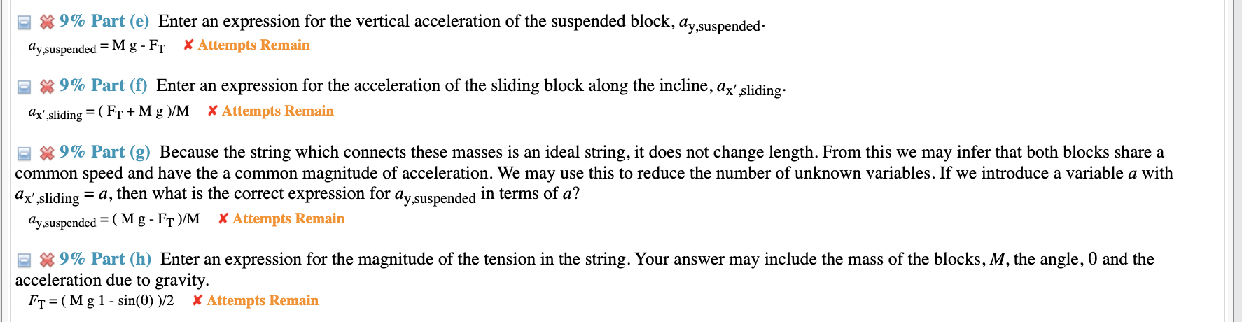 Solved (17\%) Problem 6: One end of an ideal massless string | Chegg.com