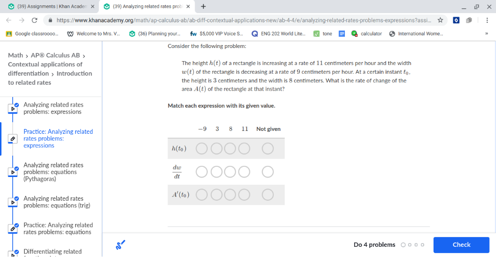 Solved (39) Assignments Khan Acaden (39) Analyzing related | Chegg.com
