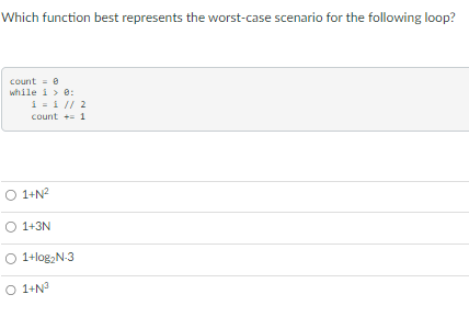 Solved Which function best represents the worst-case | Chegg.com