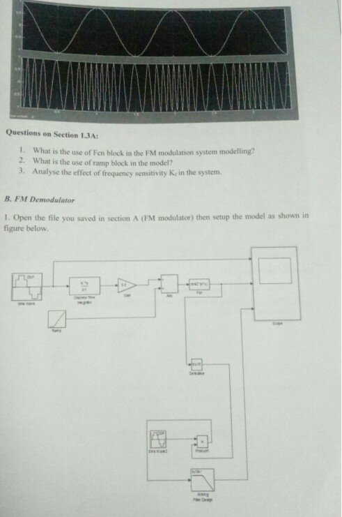 Solved Procedure A. FM Modulator Create a new model window | Chegg.com