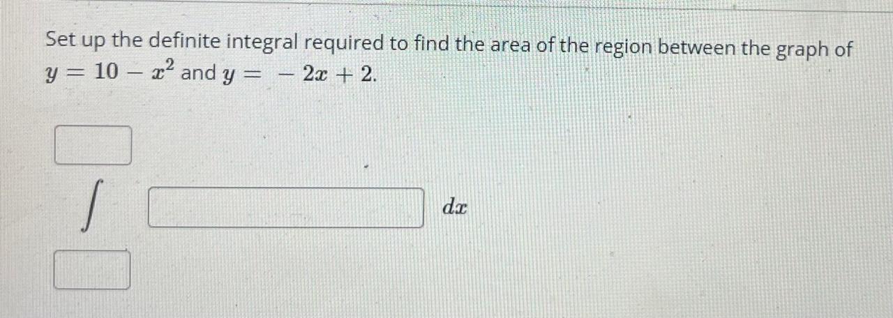 Solved Set up the definite integral required to find the | Chegg.com