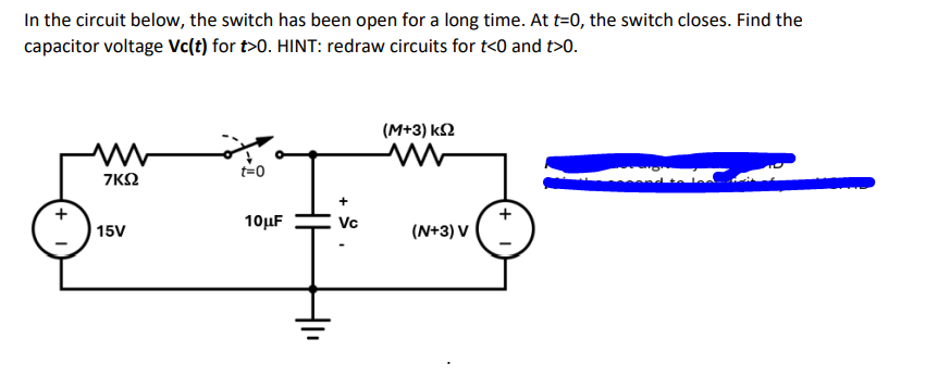 Solved In ﻿the circuit below, the switch has been open for a | Chegg.com