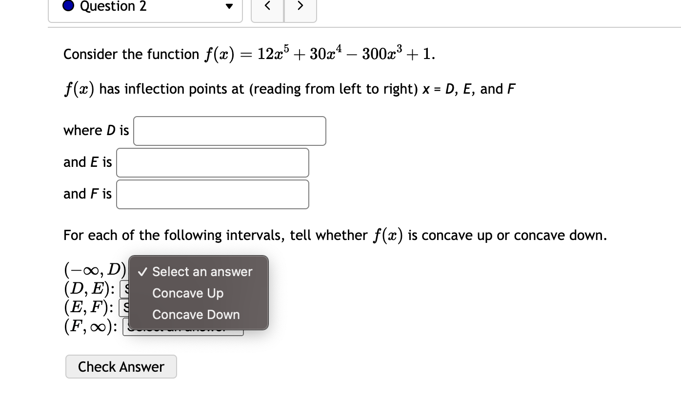Solved Consider The Function F X 12x5 30x4−300x3 1 F X Has