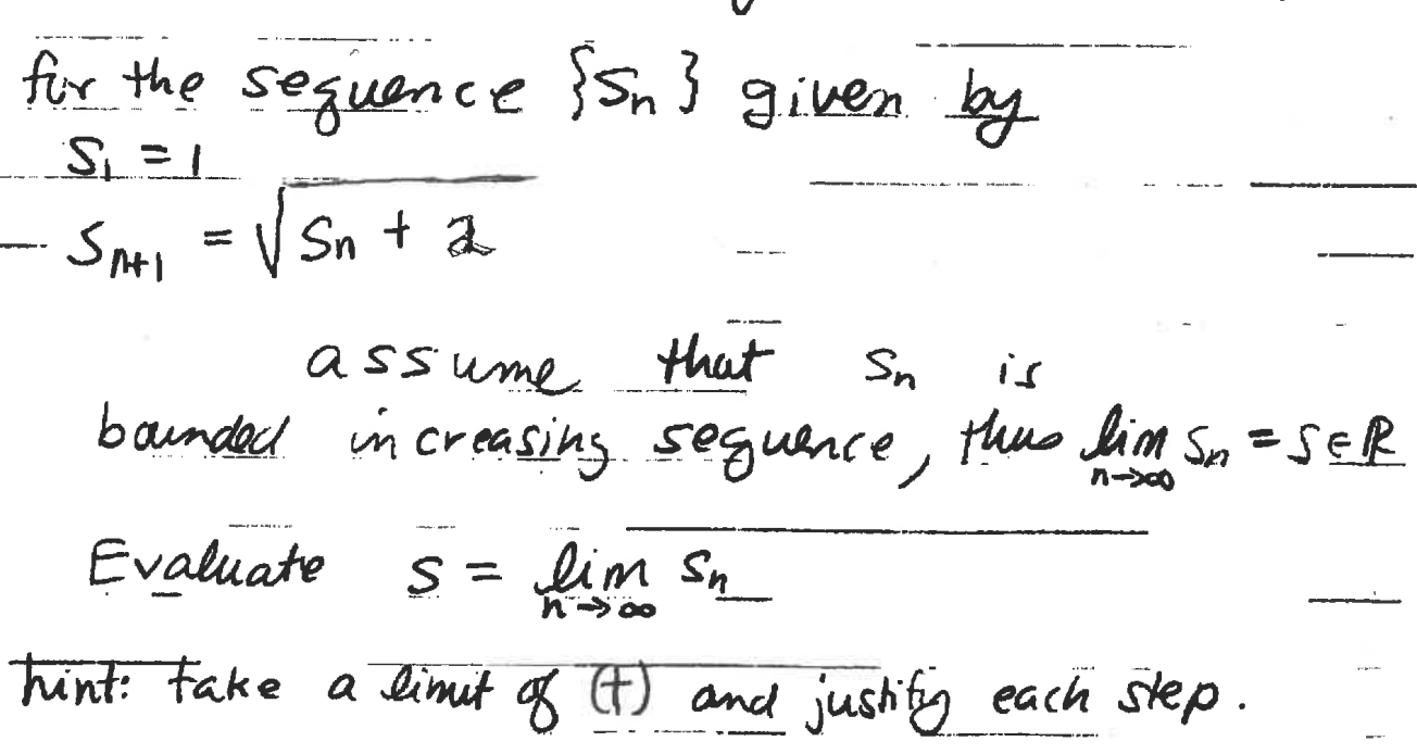Solved for the sequence {n} given by SL= - Shri = Vsn ta Sn | Chegg.com