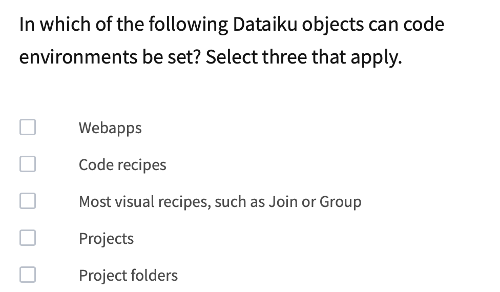 Solved Which of the following statements about Dataiku | Chegg.com