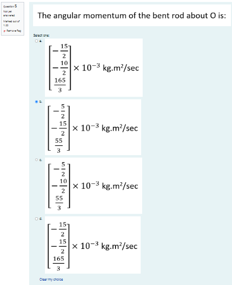 The total Ixx, Iyy and Izz about O for the bent rod | Chegg.com