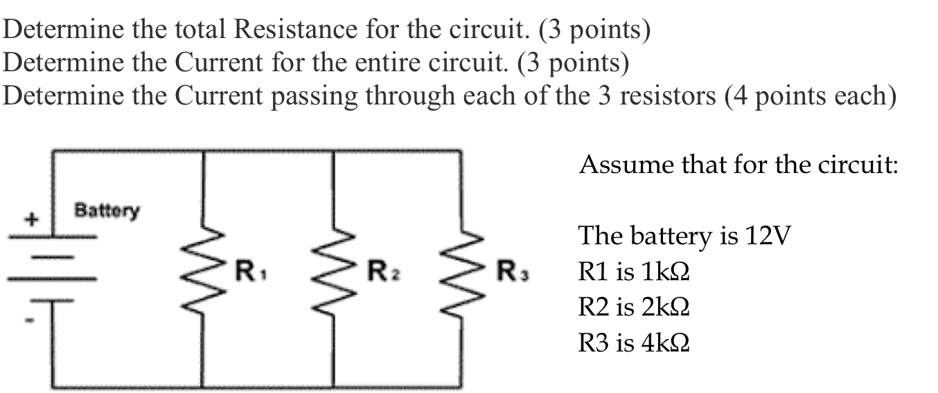 Solved Determine the total Resistance for the circuit. (3 | Chegg.com