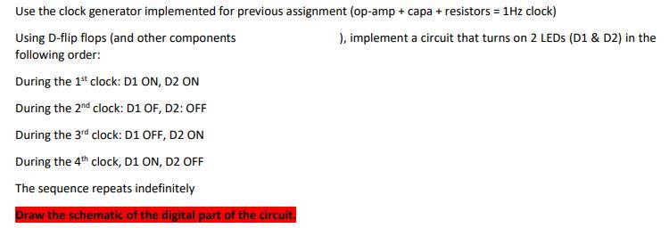 Solved Use the clock generator implemented for previous | Chegg.com