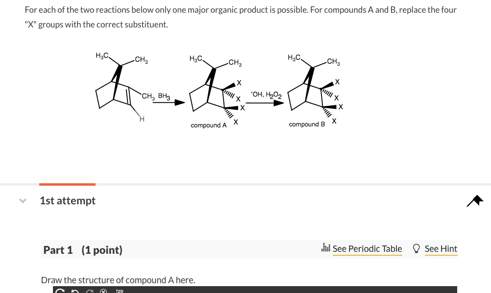Solved For each of the two reactions below only one major | Chegg.com