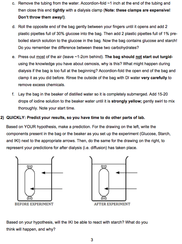 Biology Cell Lab: Passive transport through membranes | Chegg.com