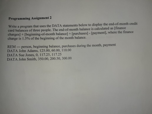 Solved The Language is in Qbasic. I'm asked to write a | Chegg.com