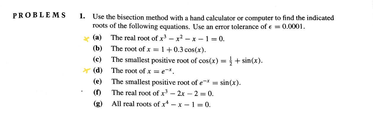 Solved Use the matlab routine LastName_bisect.m to solve for | Chegg.com