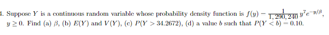 Solved Suppose Y is a continuous random variable whose | Chegg.com