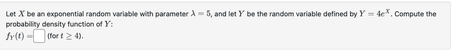 Solved Let X Be An Exponential Random Variable With