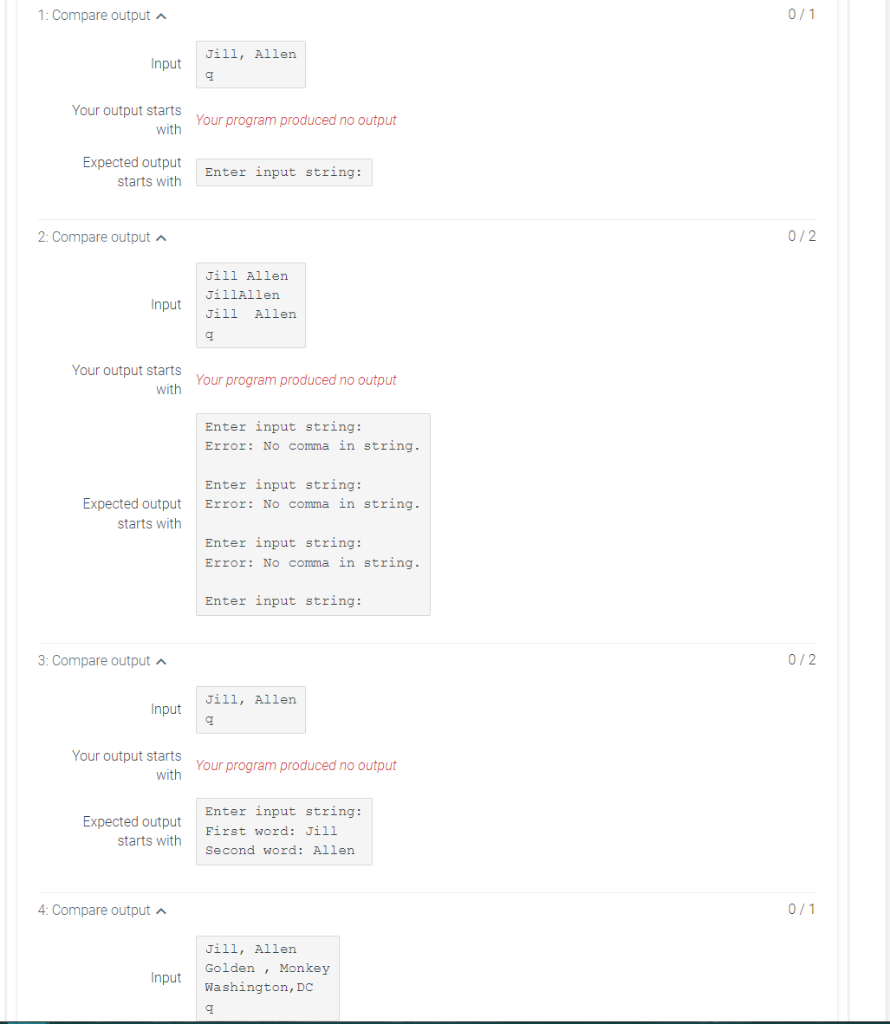 Solved 97 Lab Warm Up Parsing Strings 1 Prompt The User
