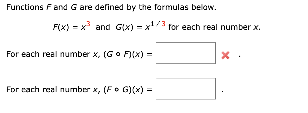 Solved Functions F and G are defined by the formulas below. | Chegg.com