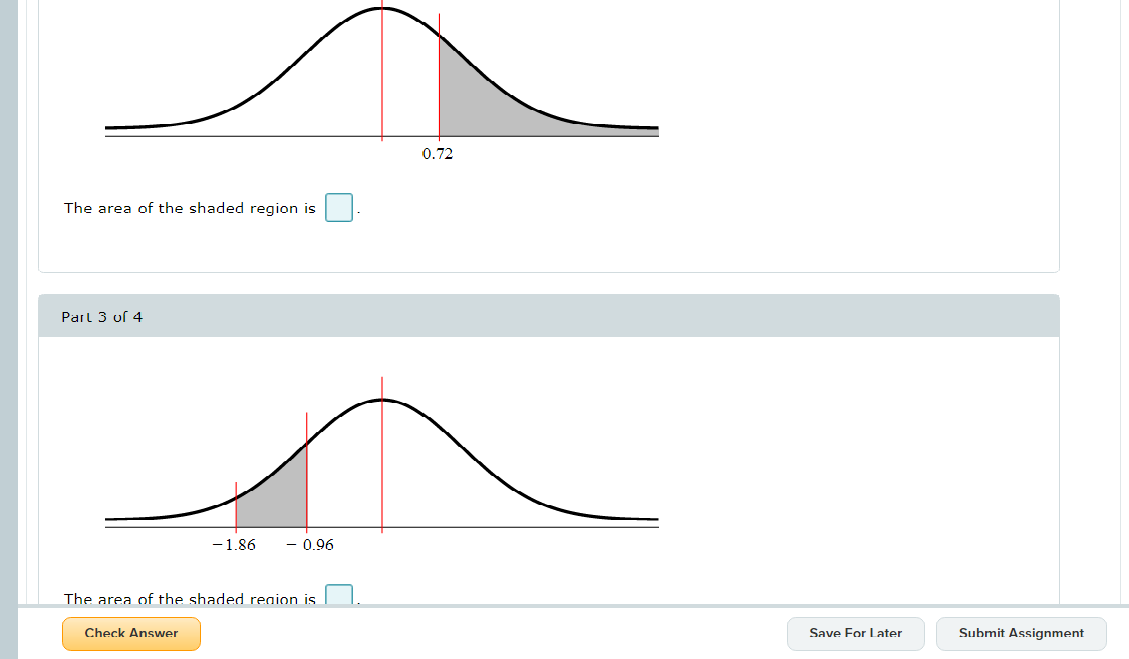 Solved Find each of the shaded areas under the standard | Chegg.com