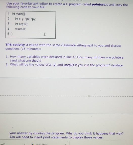 Solved Use your favorite text editor to create a C program | Chegg.com
