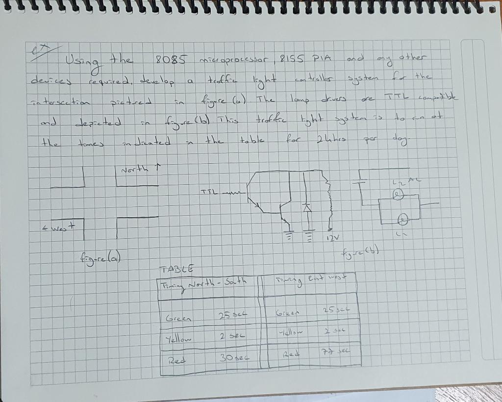 Solved Using the 8085 microprocessor, 8155 piA and my other | Chegg.com