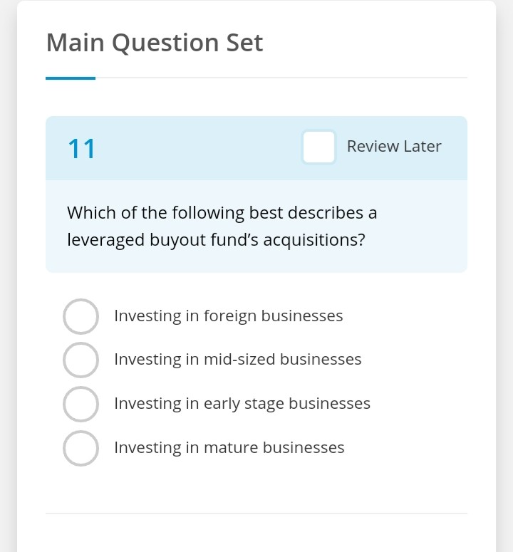 Solved Main Question Set 10 Review Later Which of the | Chegg.com