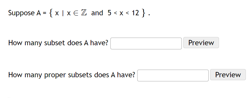 Solved Suppose and 5.How many subset does A have?How many | Chegg.com