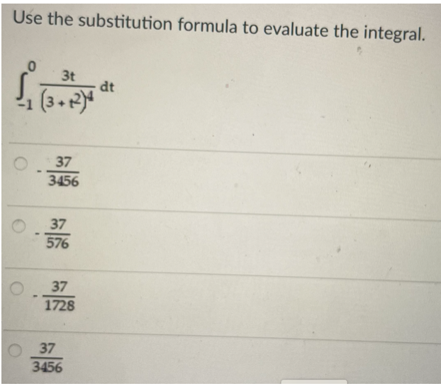 Solved Evaluate the integral using the given substitution. | Chegg.com