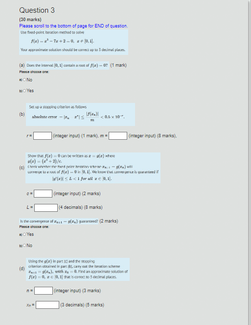 Solved by an EXPERT Question 3(30 ﻿marks)Please scroll to ﻿the bottom of | Chegg.com