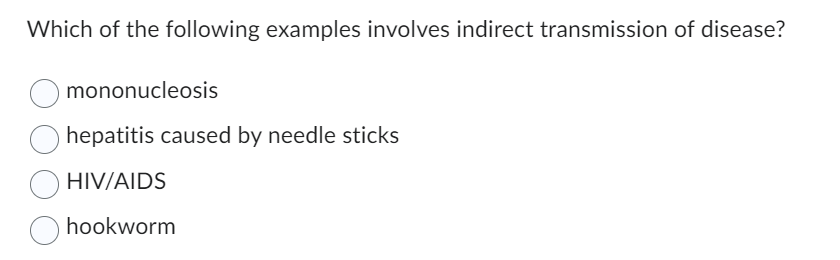 Solved Which of the following examples involves indirect | Chegg.com