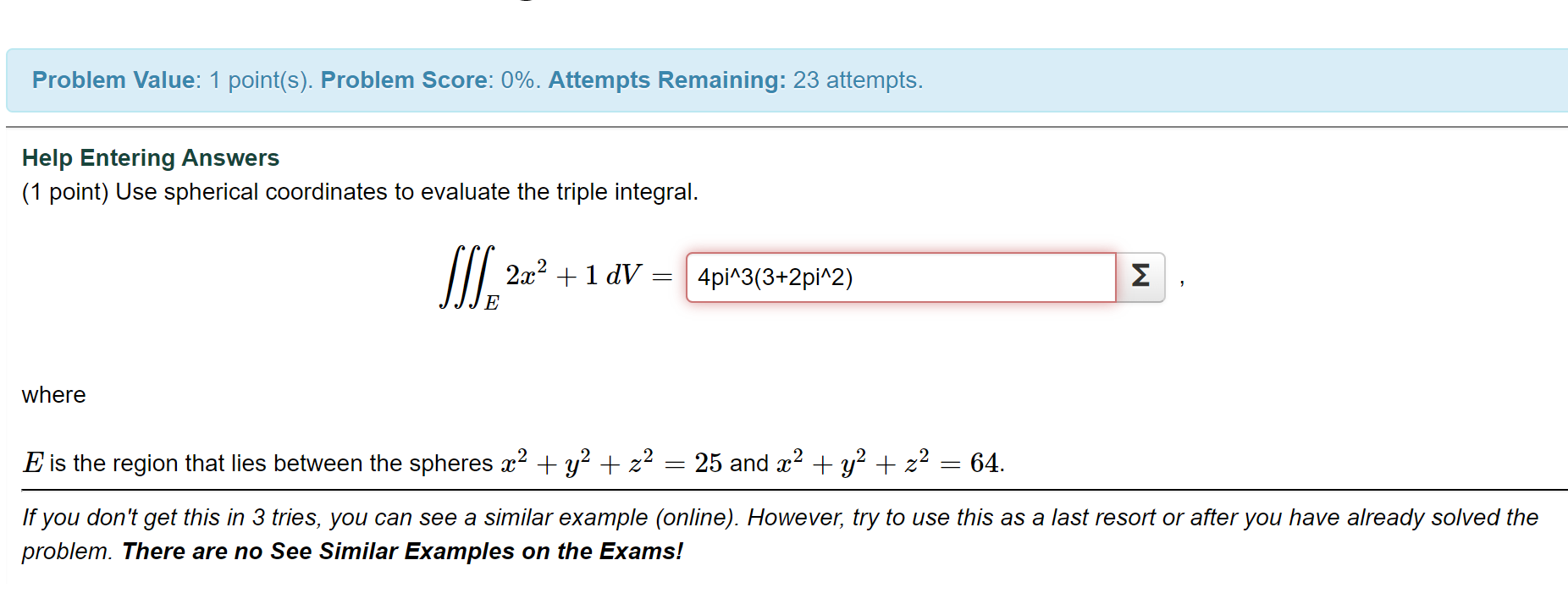 Solved Problem Value: 1 point(s). Problem Score: 0\%. | Chegg.com