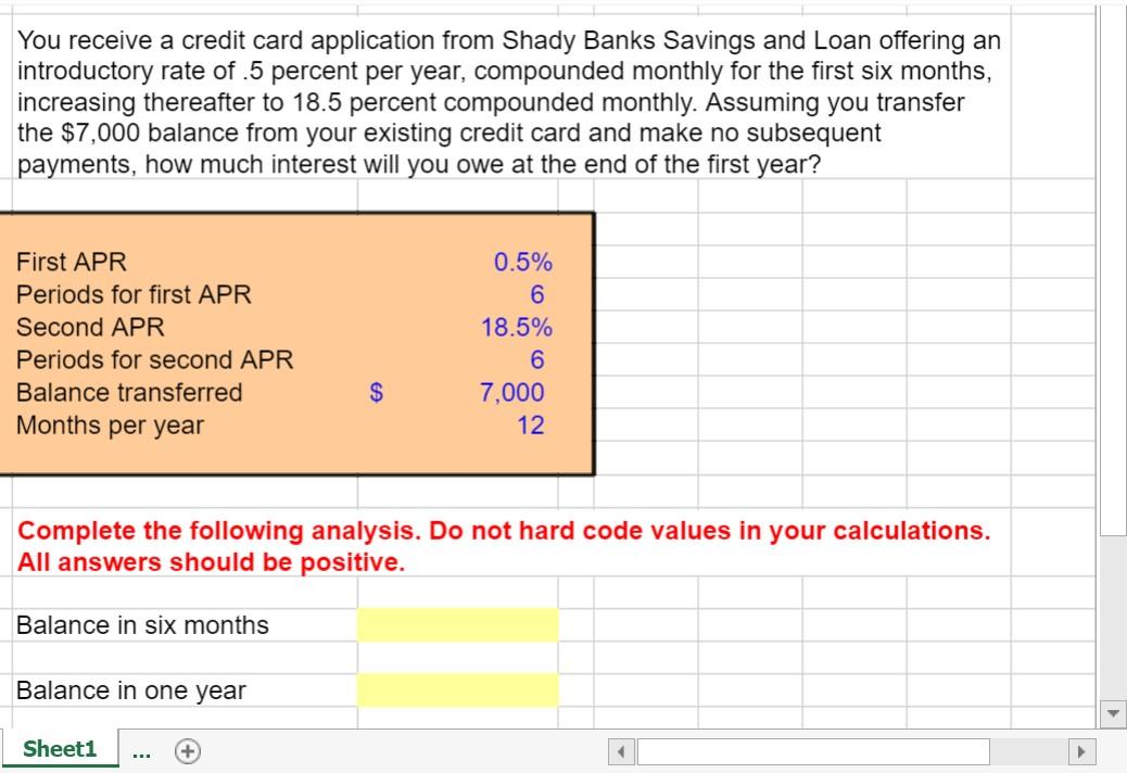 Solved You receive a credit card application from Shady | Chegg.com