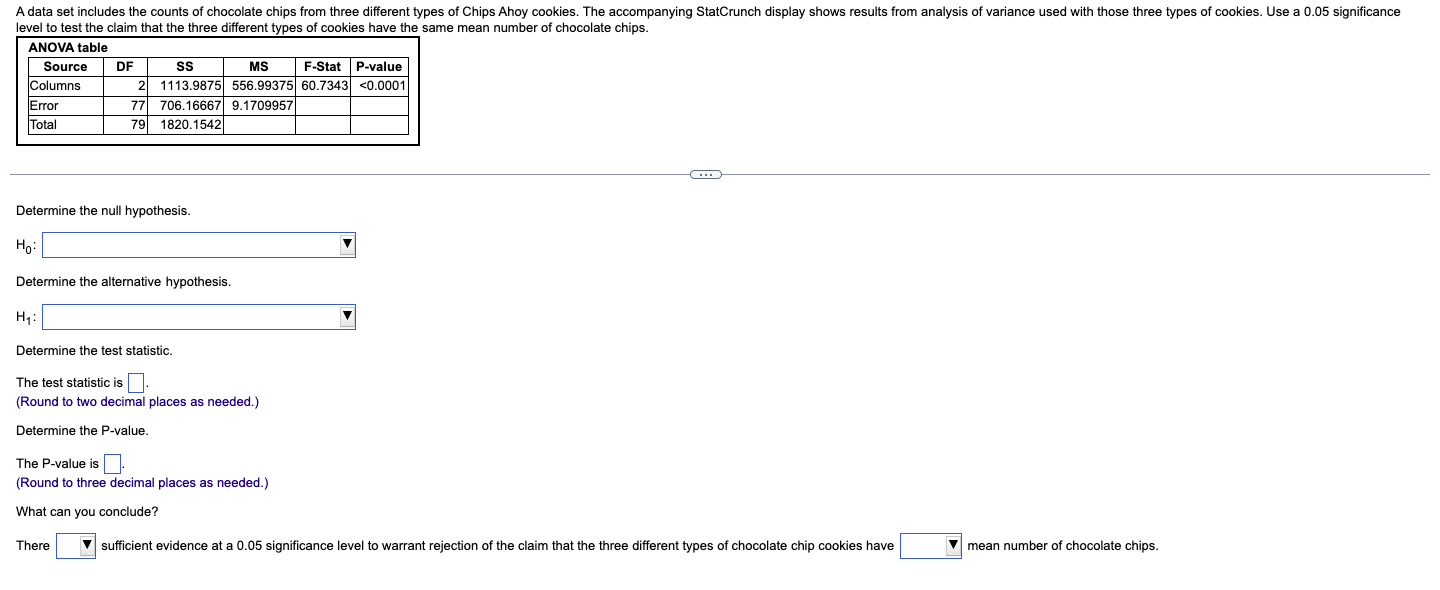 Solved A data set includes the counts of chocolate chips | Chegg.com