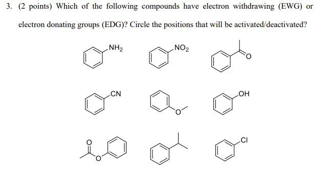 Solved 3. (2 points) Which of the following compounds have | Chegg.com