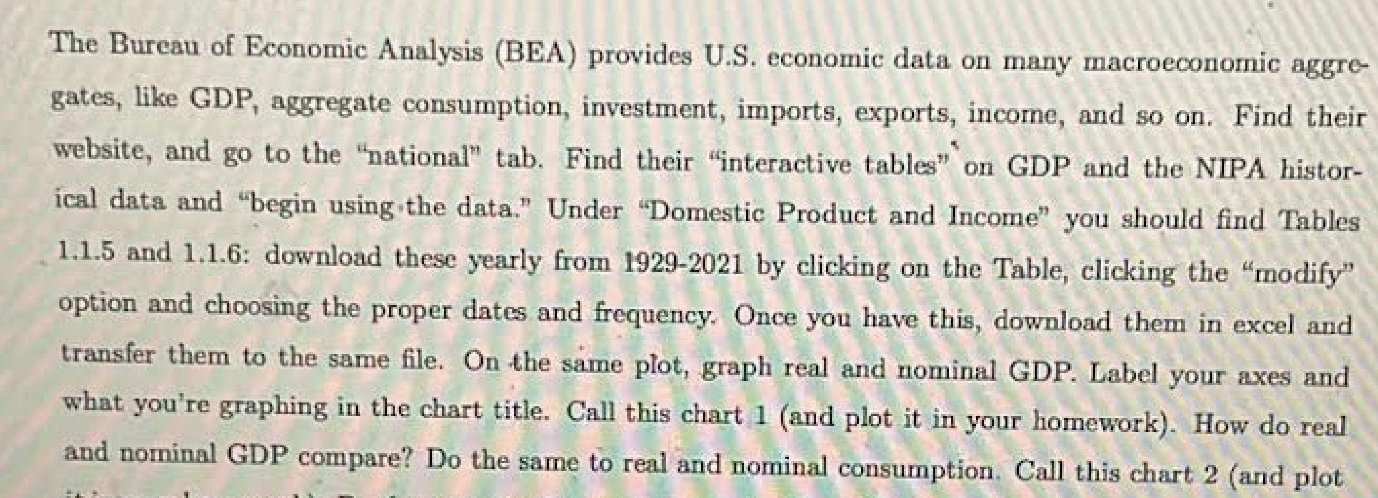 Solved The Bureau of Economic Analysis (BEA) provides U.S. | Chegg.com