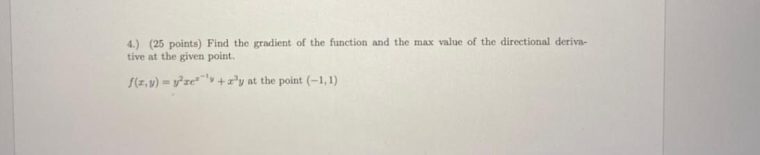 Solved Find the gradient of the function and the max value | Chegg.com