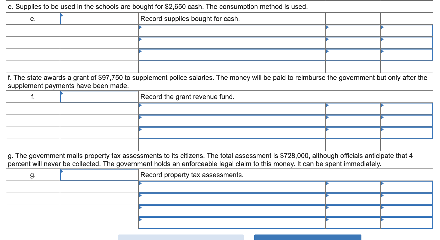 Solved Prepare journal entries for a local government to | Chegg.com
